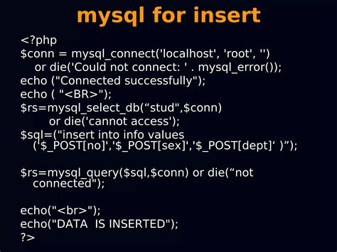 Html Php Mysql Intro PPT