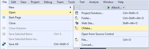 Cmake Project Not Seen In Visual Studio 2017 Stack Overflow