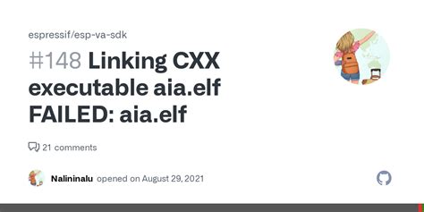 Linking Cxx Executable Aiaelf Failed Aiaelf · Issue 148 · Espressifesp Va Sdk · Github