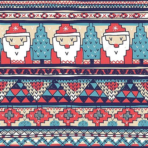 니트 산타와 크리스마스 벡터 원활한 패턴 십자수 편물 구조 배경 일러스트 및 사진 무료 다운로드 Pngtree