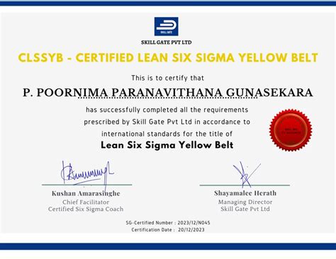 Pragathi Poornima On Linkedin Skillgate Sixsigmayellowbelt