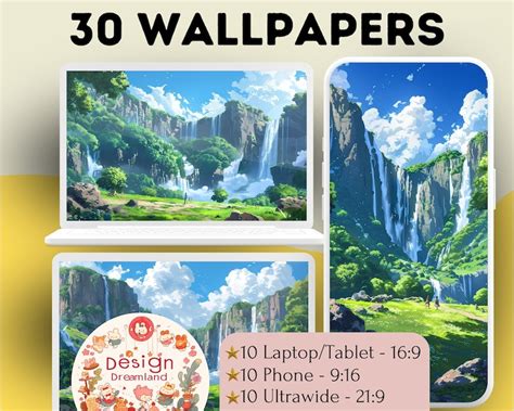 Ghibli Summer Wallpaper Anime Beach Lockscreen Digital Download Etsy