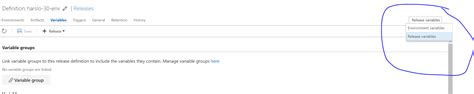 Azure Devops Vsts Release Definition Variables Stack Overflow