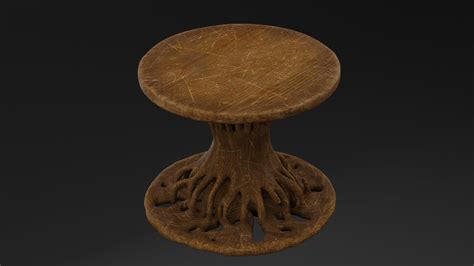 natural tree table 3d model by thedazking