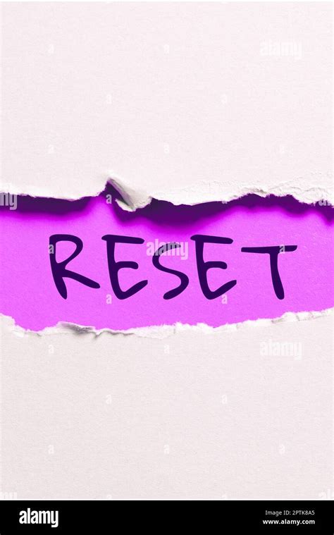 Conceptual Display Reset Conceptual Photo Cause Device Return To Its Factory Mode Set Again