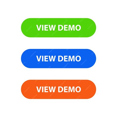 Premium Vector View Demo Button Png