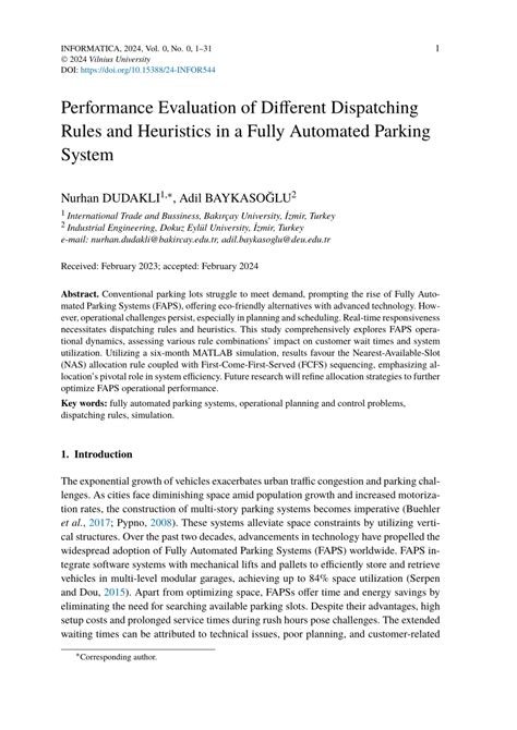 Pdf Performance Evaluation Of Different Dispatching Rules And