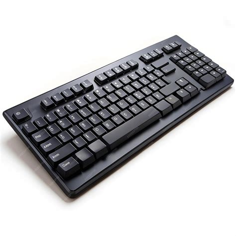 The Computer Black Keyboard On White Background Premium Ai Generated Image