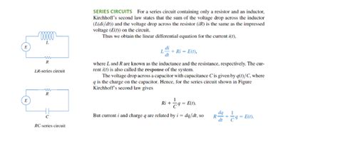 Solved SERIES CIRCUITS For A Series Circuit Containing Only Chegg Com