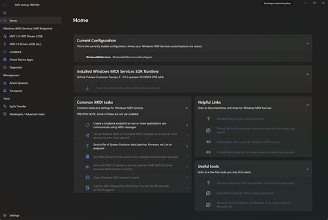Midi Settings App Overview Windows Midi Services