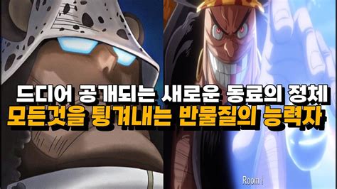 드디어 공개되는 새로운 동료의 단서 검은수염을 막을 수 있는 유일한 남자 모든것을 튕겨내는 신의 능력자 원피스 세계관 가장