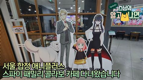 서울 합정 애니플러스 스파이 패밀리 콜라보 카페 다녀왔습니다 Youtube