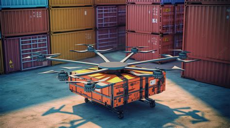 3d Render Of Cargo Drone Carrying Container Photo And Picture For Free 3d Render Of Cargo Drone Carrying Container Photo And Picture For Free