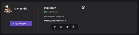 Microshift Podman Desktop
