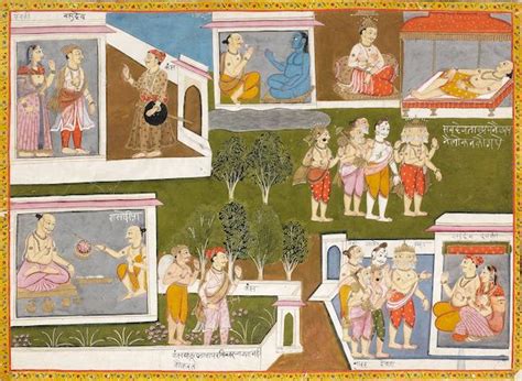 Bonhams Brahma And Siva Accompanied By Rishis Visiting Devaki And