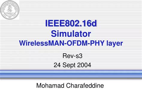 ppt ieee802 16d simulator wirelessman ofdm phy layer powerpoint