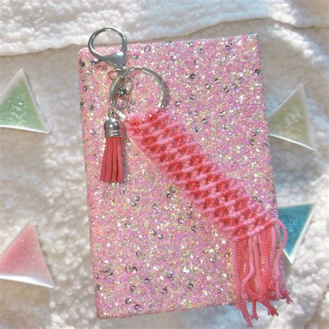 Cute Kawaii Pink Macrame Keychain My Mini Fan