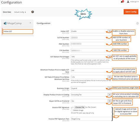 Configuration Settings Magento Multivendor Indian GST Extension