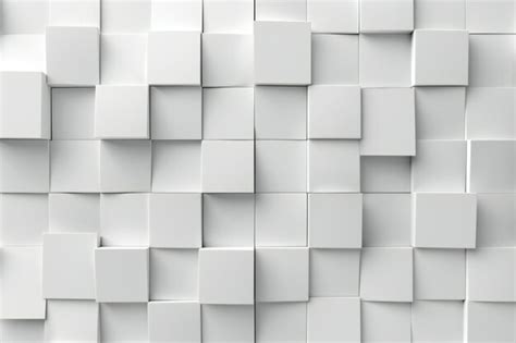 Abstract White Cubes Pattern In Geometric Design Premium Ai Generated Image