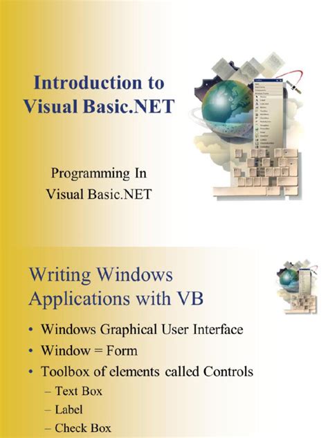 Introduction To Visual Basicnet Programming In Visual Basicnet