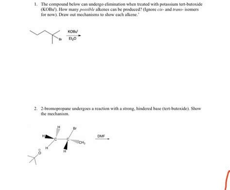 Solved 1 The Compound Below Can Undergo Elimination When