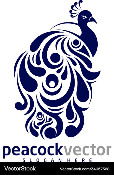 Peacock Logo Vector