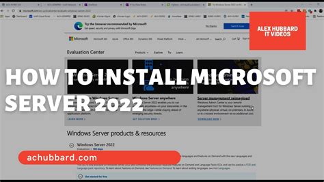 install microsoft server 2022 on a vmware virtual machine
