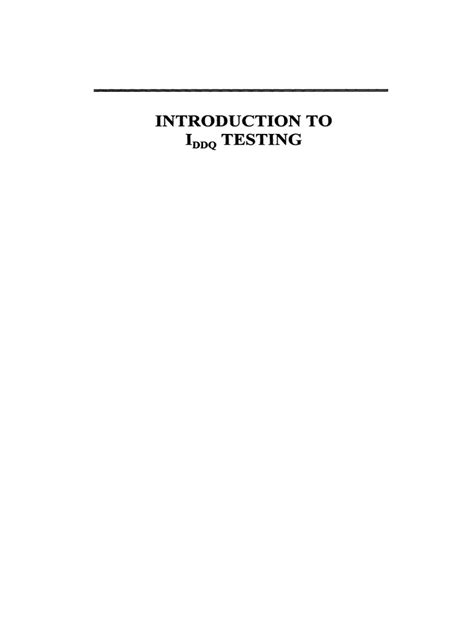 Preview Of Introduction To Iddq Testing Pdf Logic Gate Cmos