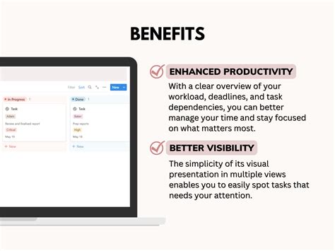 task tracker notion to do list notion template task etsy