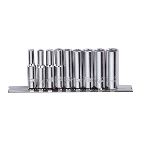 9 Piece 1 4 Drive Deep Socket Set Sidchrome Tools And Tool Storage