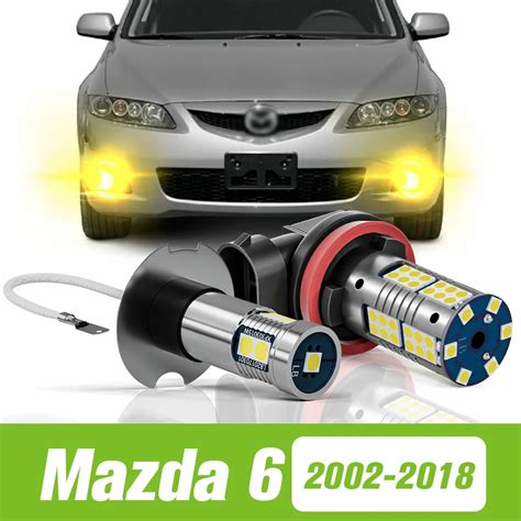 2pcs For Mazda 6 GG GH GJ 2002-2018 LED Fog Light 2005 2006 2007 2008 ...