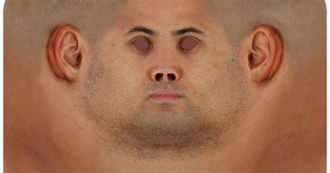 Male Head Texture Map 50