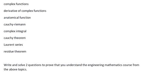 solved complex functions derivative of complex functions