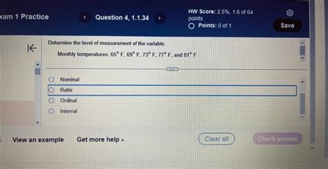 Solved Determine The Level Of Measurement Of The Variable Chegg