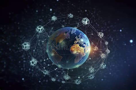 Global Connection Information And Telecommunication Technology And Iot Stock Illustration