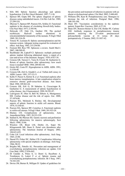 Complications Of Splenectomy Pdf