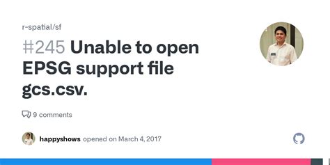 Unable To Open Epsg Support File Gcscsv · Issue 245 · R Spatialsf