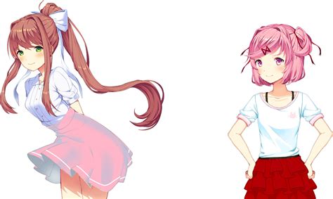 Download Anime Girls Two Poses Wallpapers Com