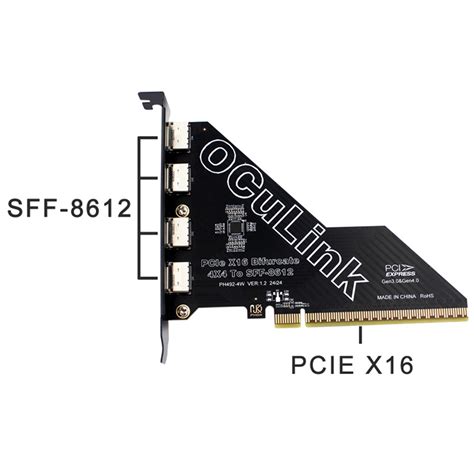 PCIe X16 To SFF 8611 8612 Adapter Card PCIE External Oculink SFF 8612 Adapter Aigoni Ph