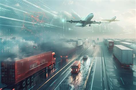 Dynamic Transportation And Logistics Concept With Freight Transport