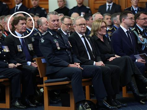 Shane Patton Faces Premier At Neal Thompson Police Funeral In Victoria