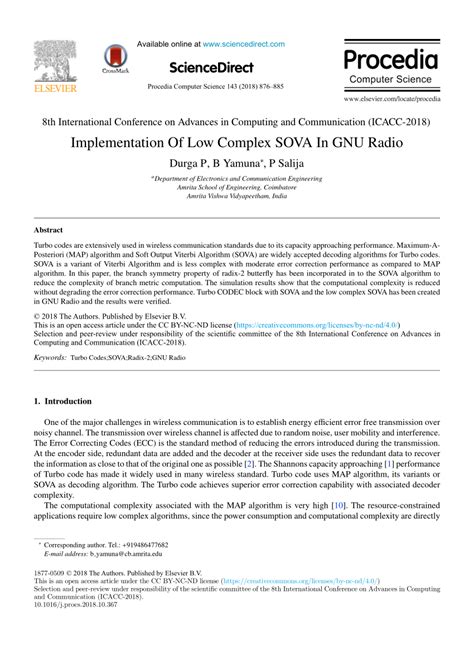 Pdf Implementation Of Low Complex Sova In Gnu Radio