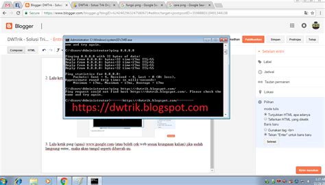 Cara Mengecek Koneksi Dengan Ping Dwtrik Solusi Trik Original