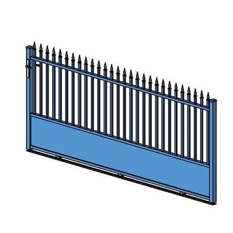 Portail Coulissant 01 Free 3d Model Cgtrader