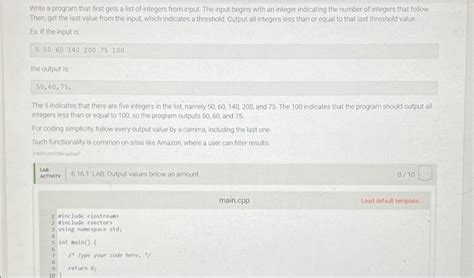 Solved Write A Program That First Gets A List Of Integers