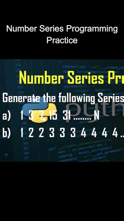 Number Series Program Practice In Python Codewithdaneyal Youtube