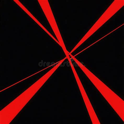 Bold Red Lines Exploding Across Black Canvas Abstract Art Dynamic Energy Vibrant Contrast Stock