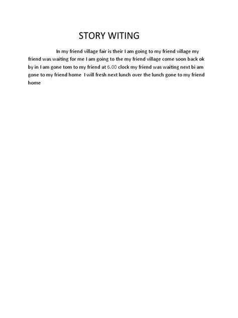 Story Witing Pdf