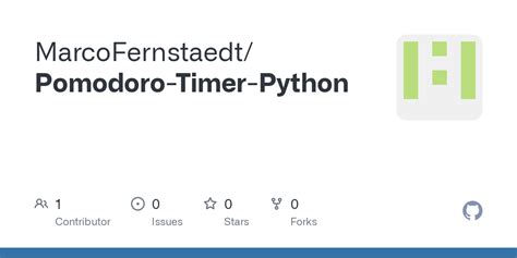 Github Marcofernstaedtpomodoro Timer Python