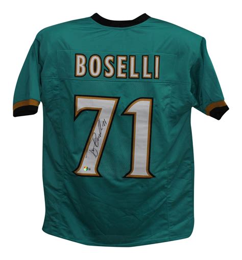 Tony Boselli Autographedsigned Pro Style Teal Xl Jersey Bas Denver